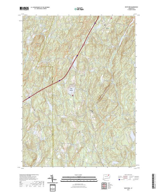 US Topo 7.5-minute map for Westford CT – American Map Store