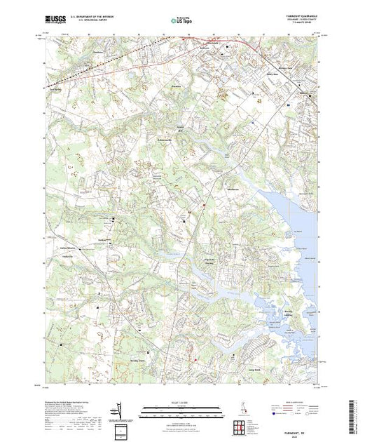US Topo 7.5-minute map for Fairmount DE – American Map Store