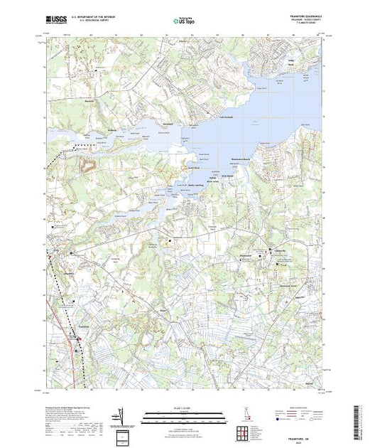 US Topo 7.5-minute map for Frankford DE – American Map Store
