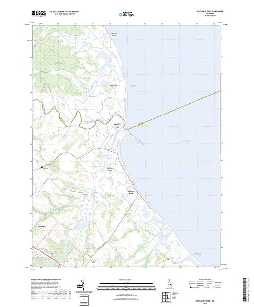 US Topo 7.5-minute map for Mispillion River DE – American Map Store