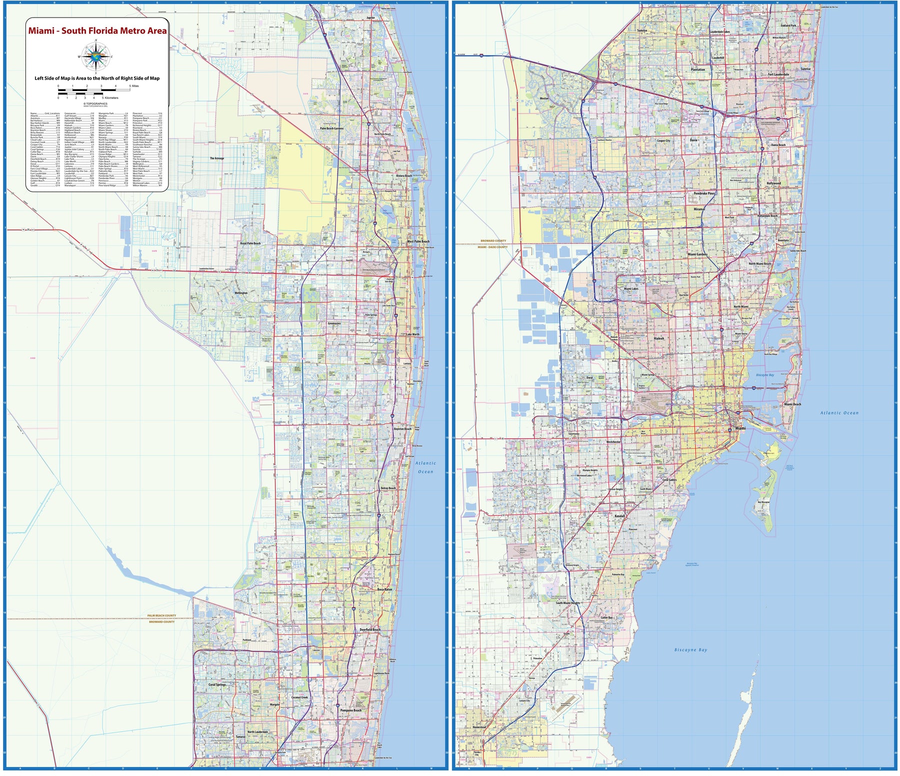 Miami Dade And Broward County Map Miami Dade County, FL Zip Code Map