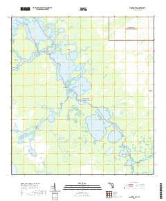 USGS US Topo 7.5-minute map for Alligator Bay FL 2021 – American Map Store