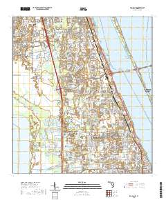 USGS US Topo 7.5-minute map for Eau Gallie FL 2021 – American Map Store