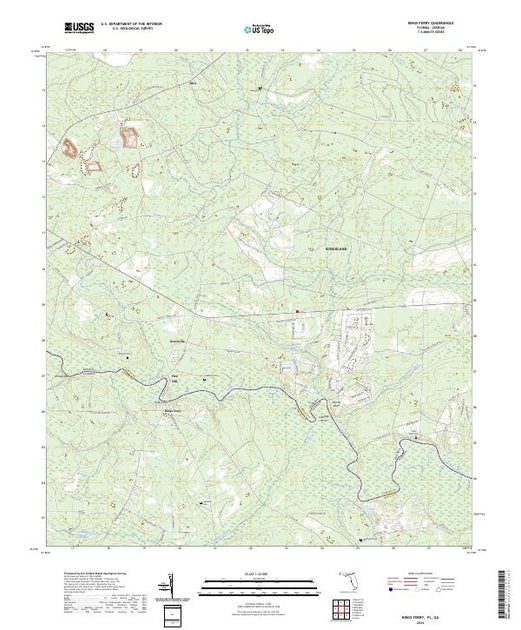 US Topo 7.5-minute map for Kings Ferry FLGA – American Map Store
