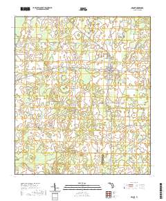 USGS US Topo 7.5-minute map for Malone FL 2021 – American Map Store