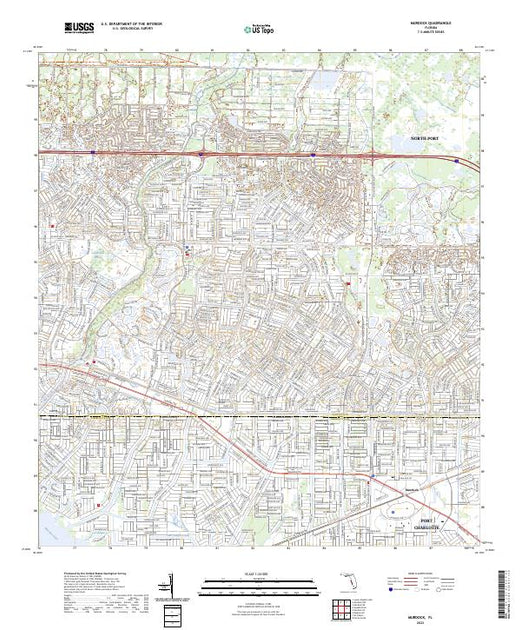 US Topo 7.5-minute map for Murdock FL – American Map Store