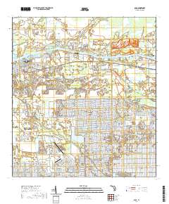 USGS US Topo 7.5-minute map for Olga FL 2021 – American Map Store