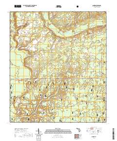 USGS US Topo 7.5-minute map for Woods FL 2021 – American Map Store