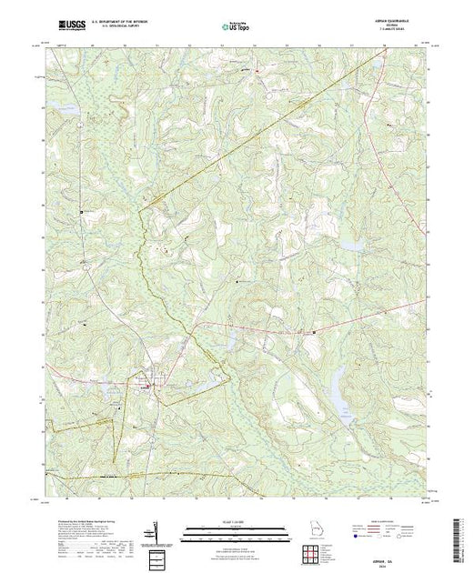 US Topo 7.5-minute map for Adrian GA – American Map Store