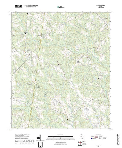 US Topo 7.5-minute map for Alston GA – American Map Store