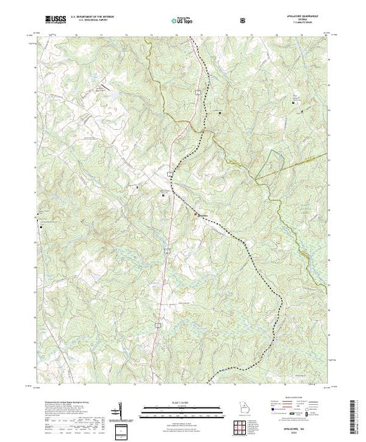 US Topo 7.5-minute map for Apalachee GA – American Map Store
