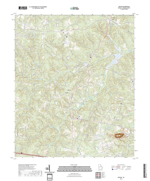 US Topo 7.5-minute map for Appling GA – American Map Store