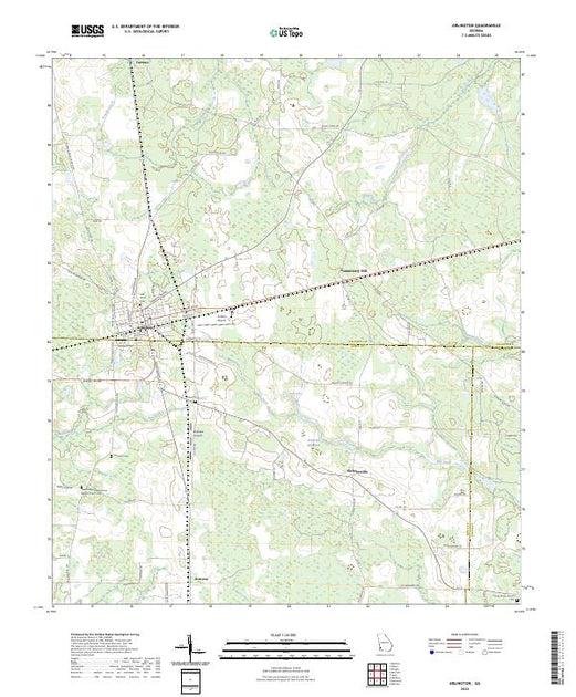 US Topo 7.5-minute map for Arlington GA – American Map Store