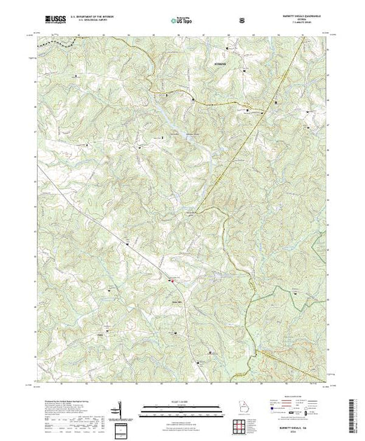 US Topo 7.5-minute map for Barnett Shoals GA – American Map Store