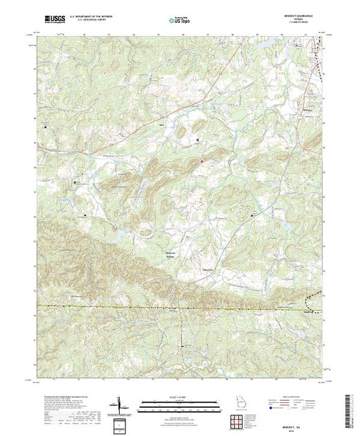 US Topo 7.5-minute map for Benedict GA – American Map Store