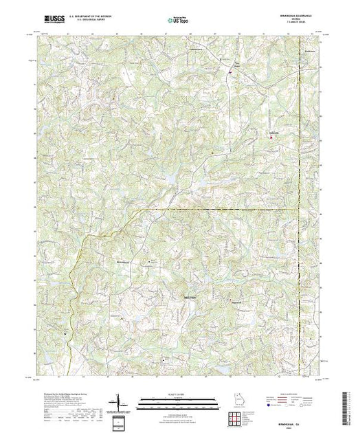 US Topo 7.5-minute map for Birmingham GA – American Map Store