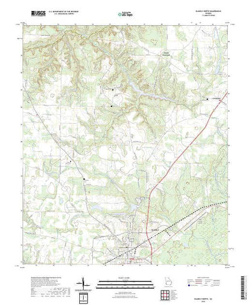 US Topo 7.5-minute map for Blakely North GA – American Map Store