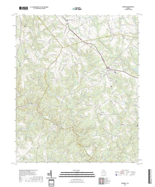 US Topo 7.5-minute map for Bowman GA – American Map Store