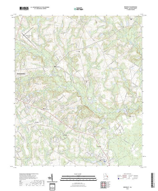 US Topo 7.5-minute map for Brooklet GA – American Map Store