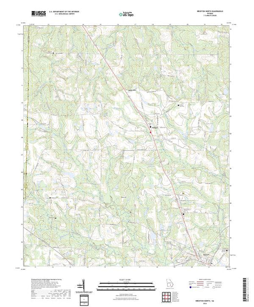 US Topo 7.5-minute map for Broxton North GA – American Map Store