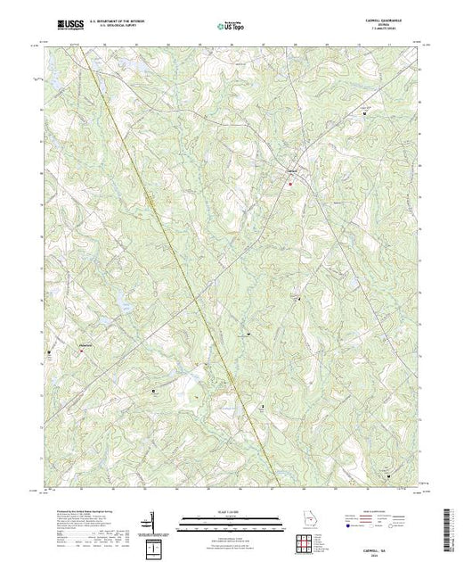 US Topo 7.5-minute map for Cadwell GA – American Map Store