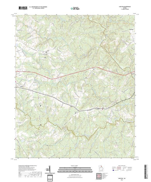 US Topo 7.5-minute map for Carlton GA – American Map Store