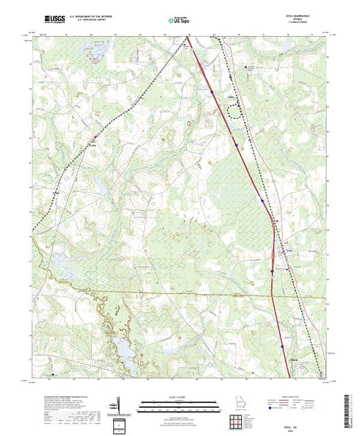 US Topo 7.5-minute map for Cecil GA – American Map Store
