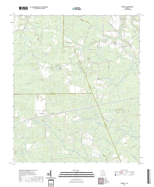US Topo 7.5-minute map for Cogdell GA – American Map Store