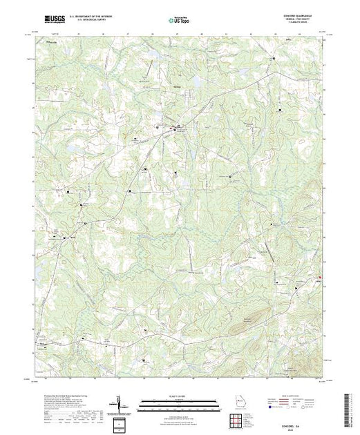 US Topo 7.5-minute map for Concord GA – American Map Store