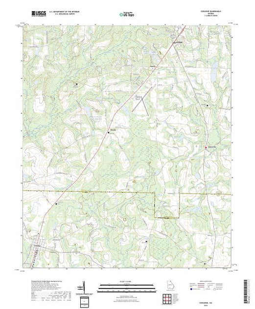 US Topo 7.5-minute map for Coolidge GA – American Map Store