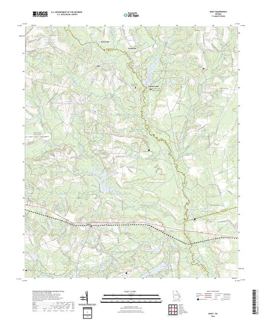 US Topo 7.5-minute map for Daisy GA – American Map Store