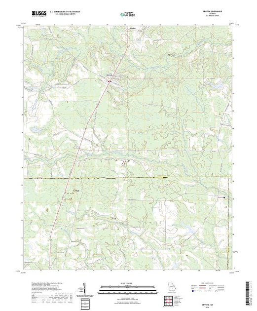 US Topo 7.5-minute map for Denton GA – American Map Store