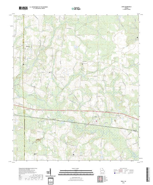 US Topo 7.5-minute map for Dixie GA – American Map Store
