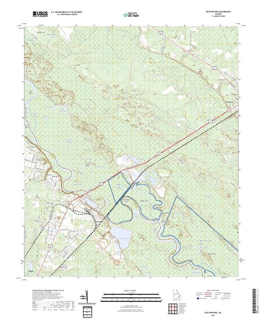 US Topo 7.5-minute map for Doctortown GA – American Map Store