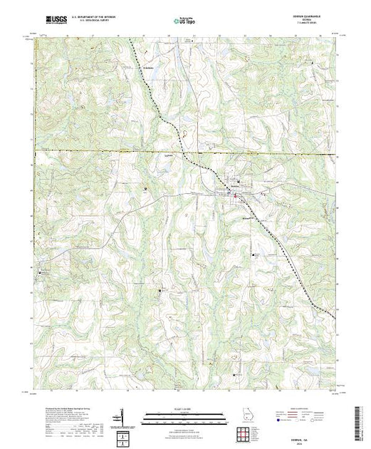 US Topo 7.5-minute map for Doerun GA – American Map Store