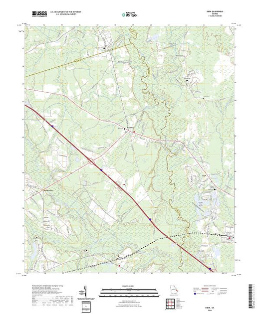 US Topo 7.5-minute map for Eden GA – American Map Store
