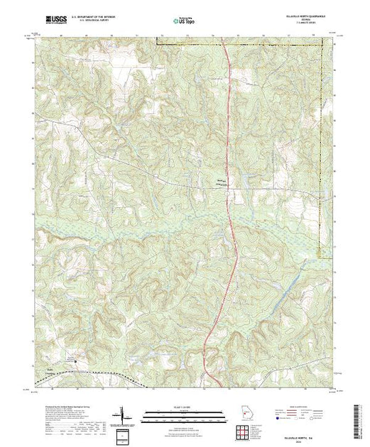 US Topo 7.5-minute map for Ellaville North GA – American Map Store