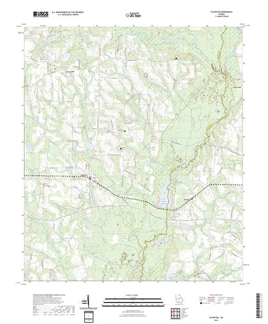 US Topo 7.5-minute map for Ellenton GA – American Map Store