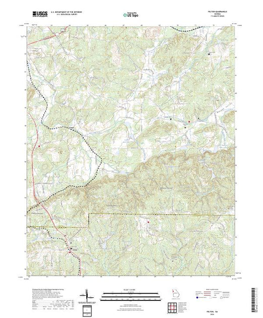 US Topo 7.5-minute map for Felton GA – American Map Store