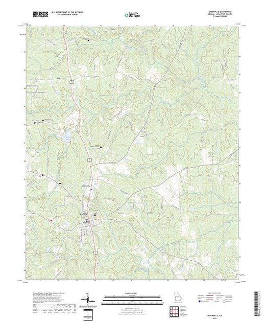 US Topo 7.5-minute map for Greenville GA – American Map Store