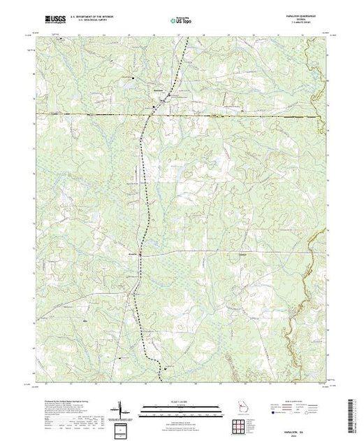 US Topo 7.5-minute map for Haralson GA – American Map Store