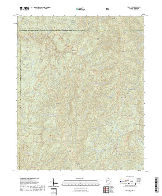 US Topo 7.5-minute map for Hemp Top GATN – American Map Store