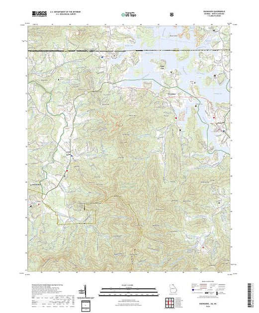 US Topo 7.5-minute map for Hiawassee GANC – American Map Store