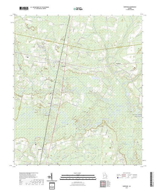 US Topo 7.5-minute map for Hortense GA – American Map Store