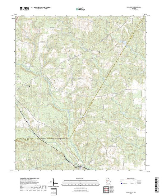 US Topo 7.5-minute map for Ideal North GA – American Map Store