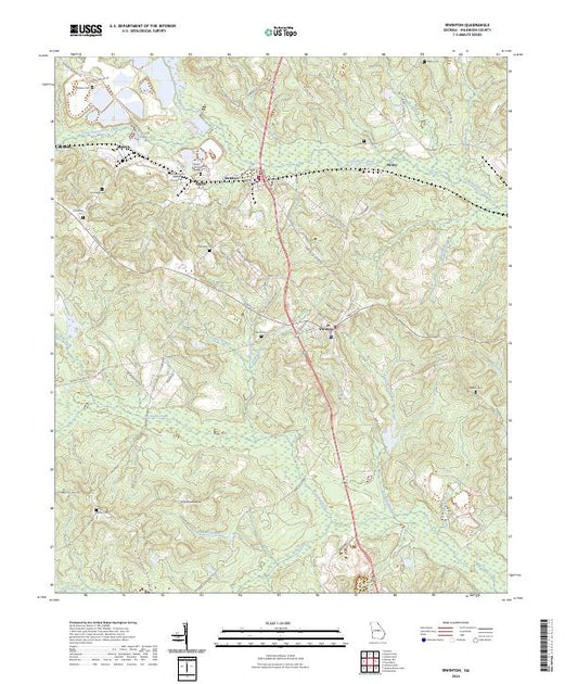 US Topo 7.5-minute map for Irwinton GA – American Map Store
