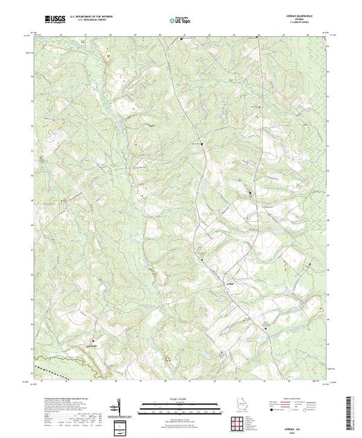 US Topo 7.5-minute map for Jordan GA – American Map Store