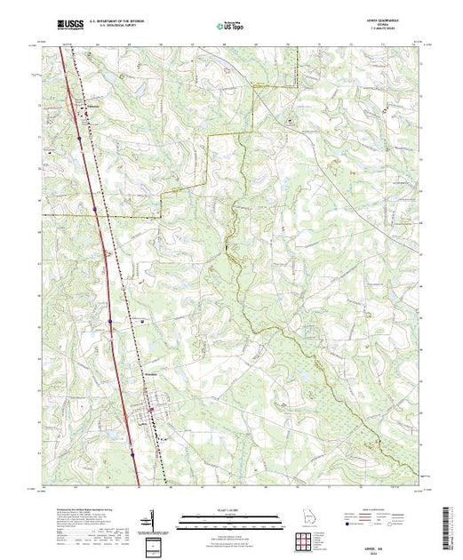 US Topo 7.5-minute map for Lenox GA – American Map Store