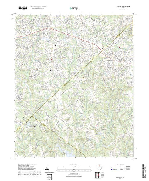 US Topo 7.5-minute map for Loganville GA – American Map Store