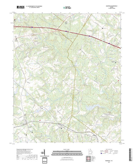 US Topo 7.5-minute map for Mansfield GA – American Map Store